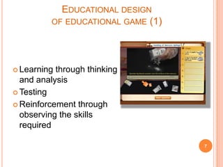 Digital educational game: pedagogical design and development | PPT
