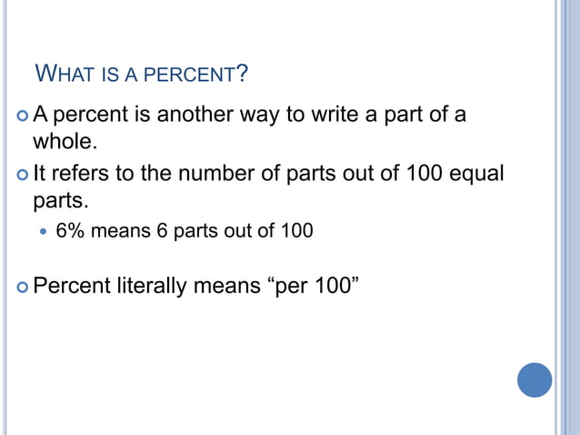 Percent, ratios, proportions, fraction