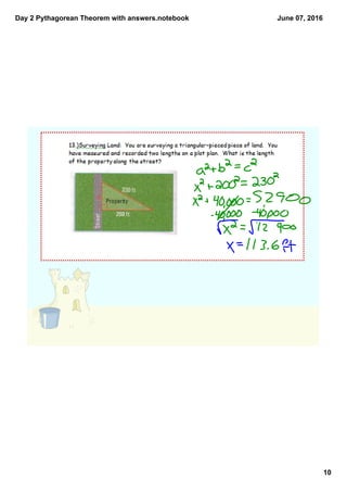 Day 2 pythagorean theorem | PDF