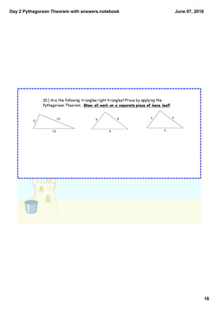 Day 2 pythagorean theorem | PDF