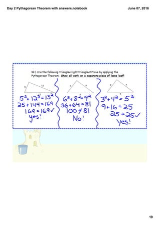 Day 2 pythagorean theorem | PDF