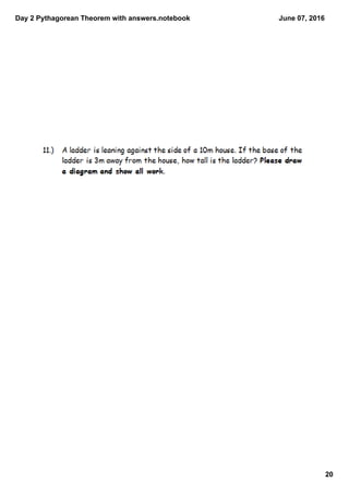 Day 2 pythagorean theorem | PDF