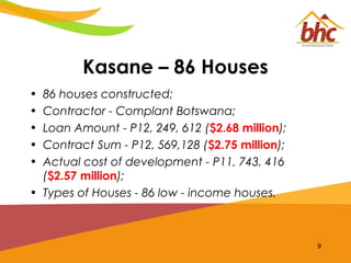 African Union for Housing Finance Conference: Botswana Housing ...