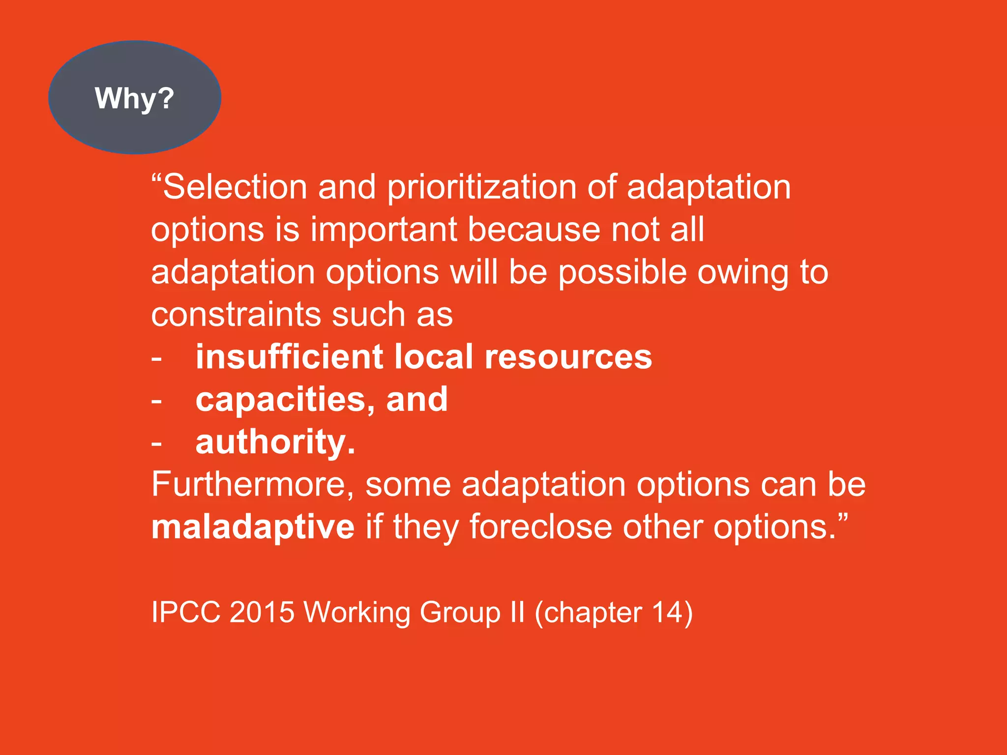 Day 2: Prioritisation of Adaptation Options | PPTX