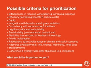 Day 2: Prioritisation of Adaptation Options | PPTX