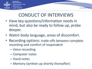 Day 2 Session 11 Rubin and Meinzen-Dick_interviews | PPT