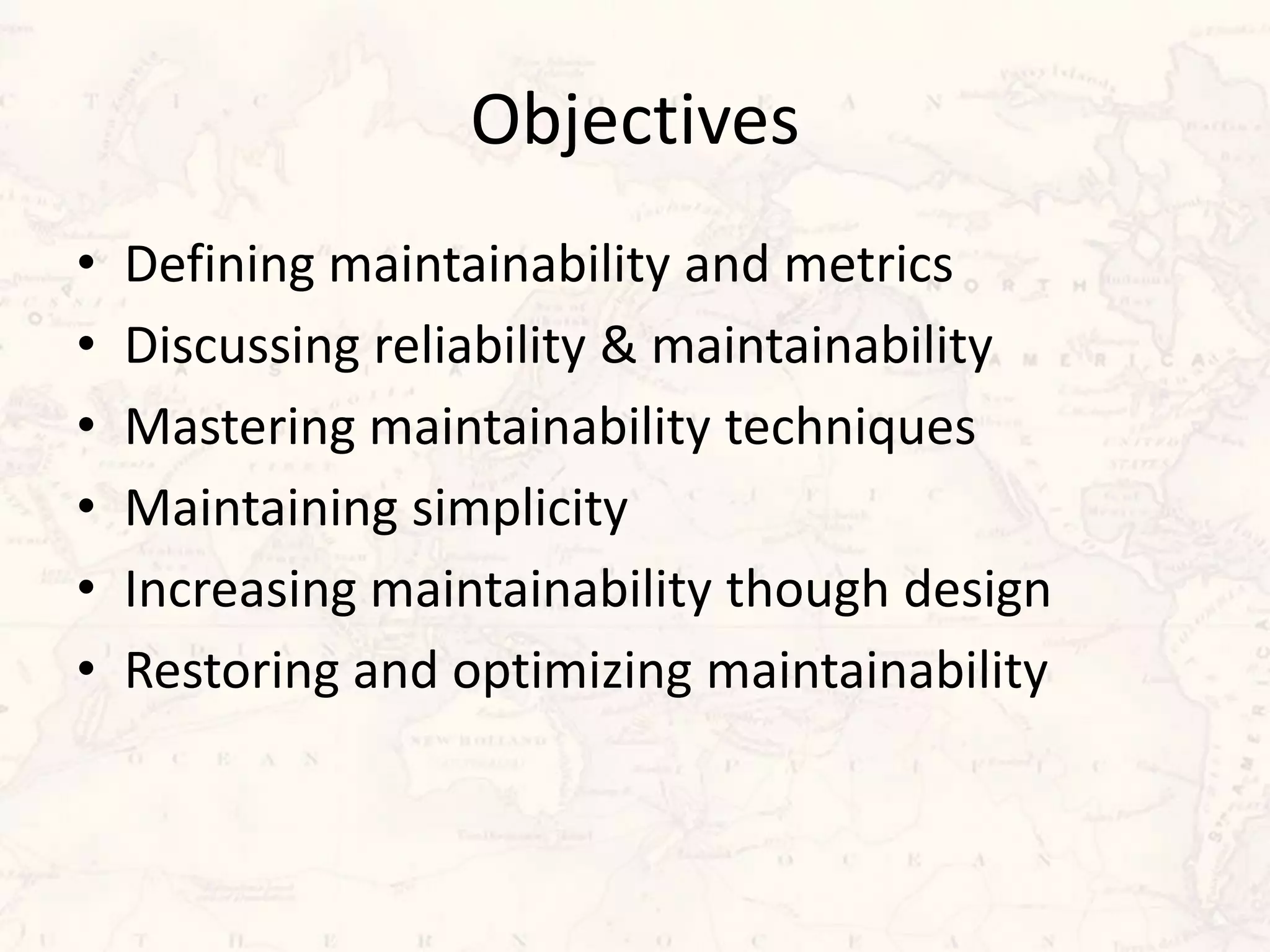 Reliability Maintenance Engineering 2 - 3 Measuring Maintainability ...