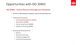 KM SHOWCASE 2020 - "Opportunities with ISO 30401" - John Coles | PPT