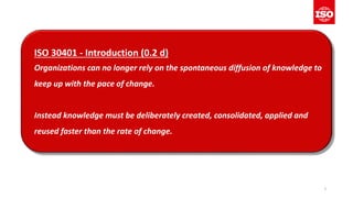 KM SHOWCASE 2020 - "Opportunities with ISO 30401" - John Coles | PPT