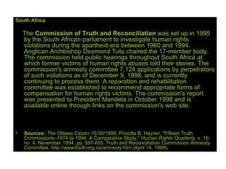 Day2 Intro Truth Commissions World | PPT