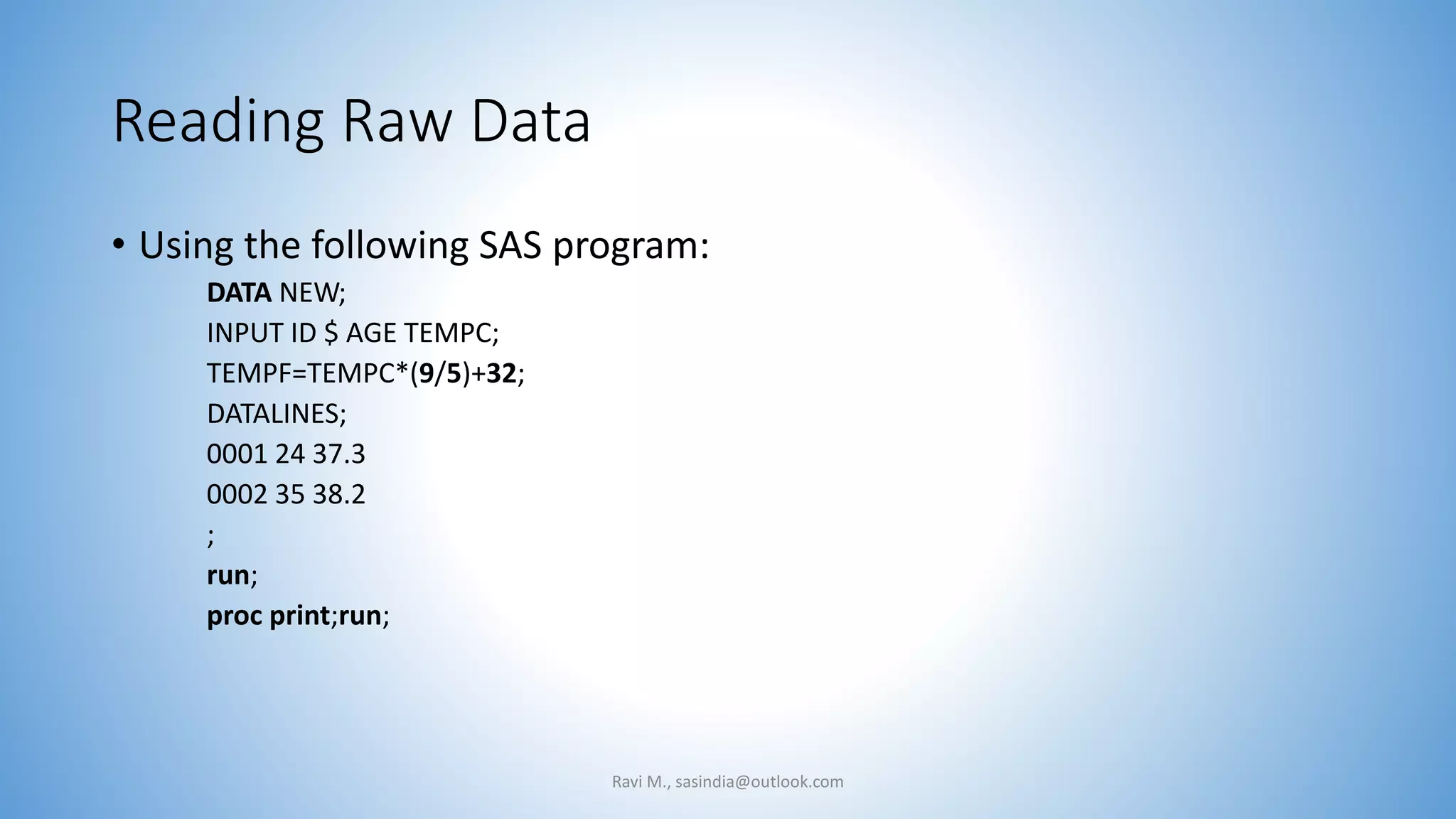 Understanding sas data step processing. | PPT