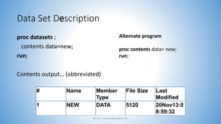 Understanding sas data step processing. | PPT
