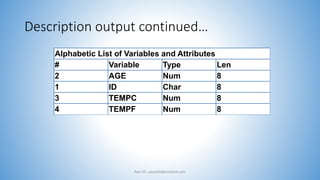 Understanding sas data step processing. | PPT