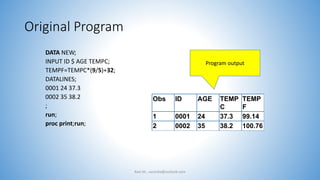 Understanding sas data step processing. | PPT