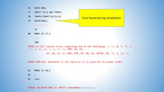 Understanding sas data step processing. | PPT