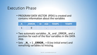 Understanding sas data step processing. | PPT