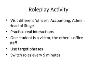 Workplace interactions and introductions | PPTX