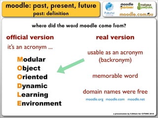 Moodle: Past, Present, Future | PDF | Operating Systems | Computer ...