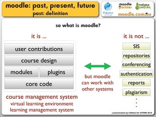 Moodle: Past, Present, Future | PDF | Operating Systems | Computer ...