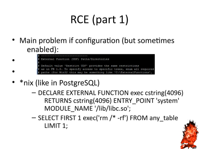 Firebird Interbase Database Engine Hacks Or Rtfm Ppt 9609