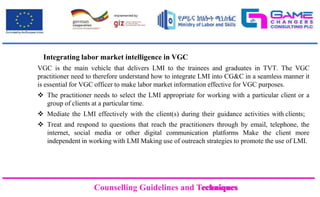 Day 3. Counseling techniques for vocational traineez | PPT