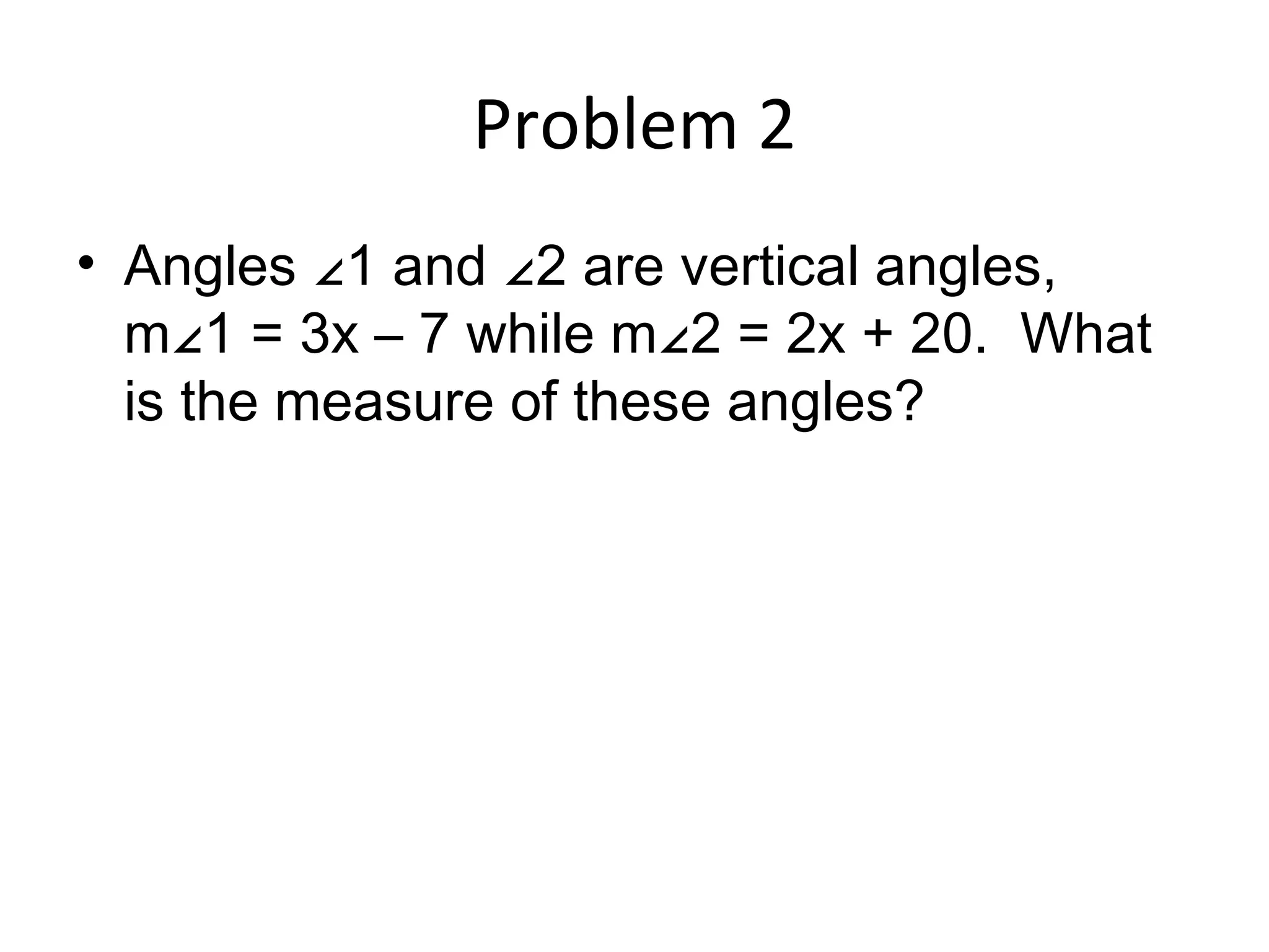 2nd Test - Geometry Word Problems | PPT