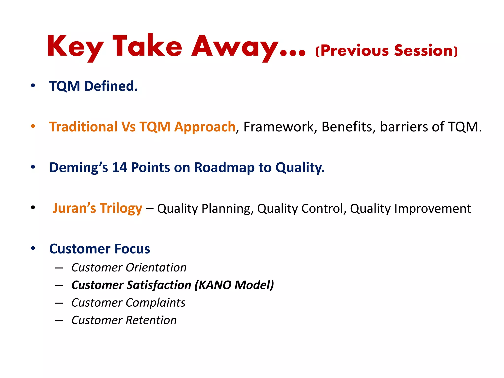 Day 3 Introduction to TQM Principles | PPT