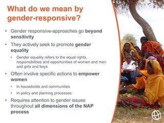Gender-responsive NAP processes: Introduction | Angie Dazé, IISD | PPT