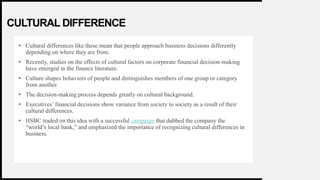 Global financing strategy and Cultural Influence | PPT