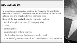 Global financing strategy and Cultural Influence | PPT