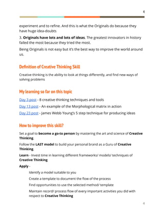 Day 33 creative thinking skill | PDF