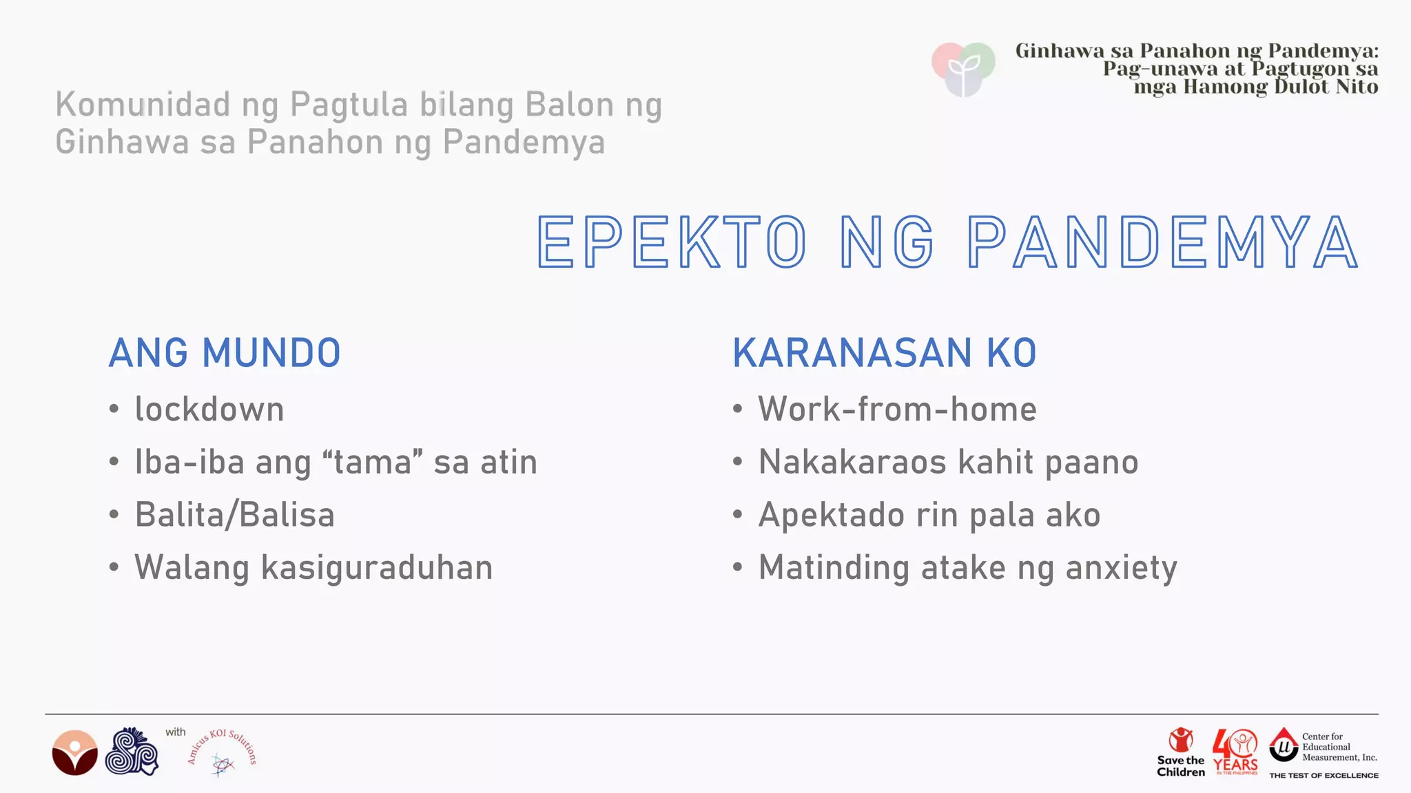 Komunidad ng Pagtula Bilang Balon ng Ginhawa sa Panahon ng Pandemya | PPT
