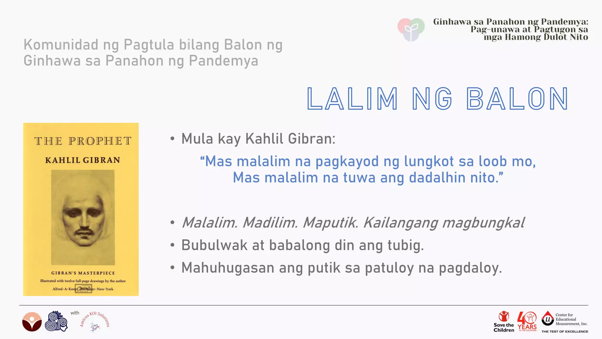 Komunidad ng Pagtula Bilang Balon ng Ginhawa sa Panahon ng Pandemya | PPT