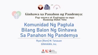 Komunidad ng Pagtula Bilang Balon ng Ginhawa sa Panahon ng Pandemya | PPT