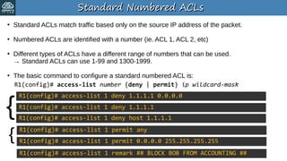 Day+34+Slides+-+Standard+ACLs - Kasamba David | PDF
