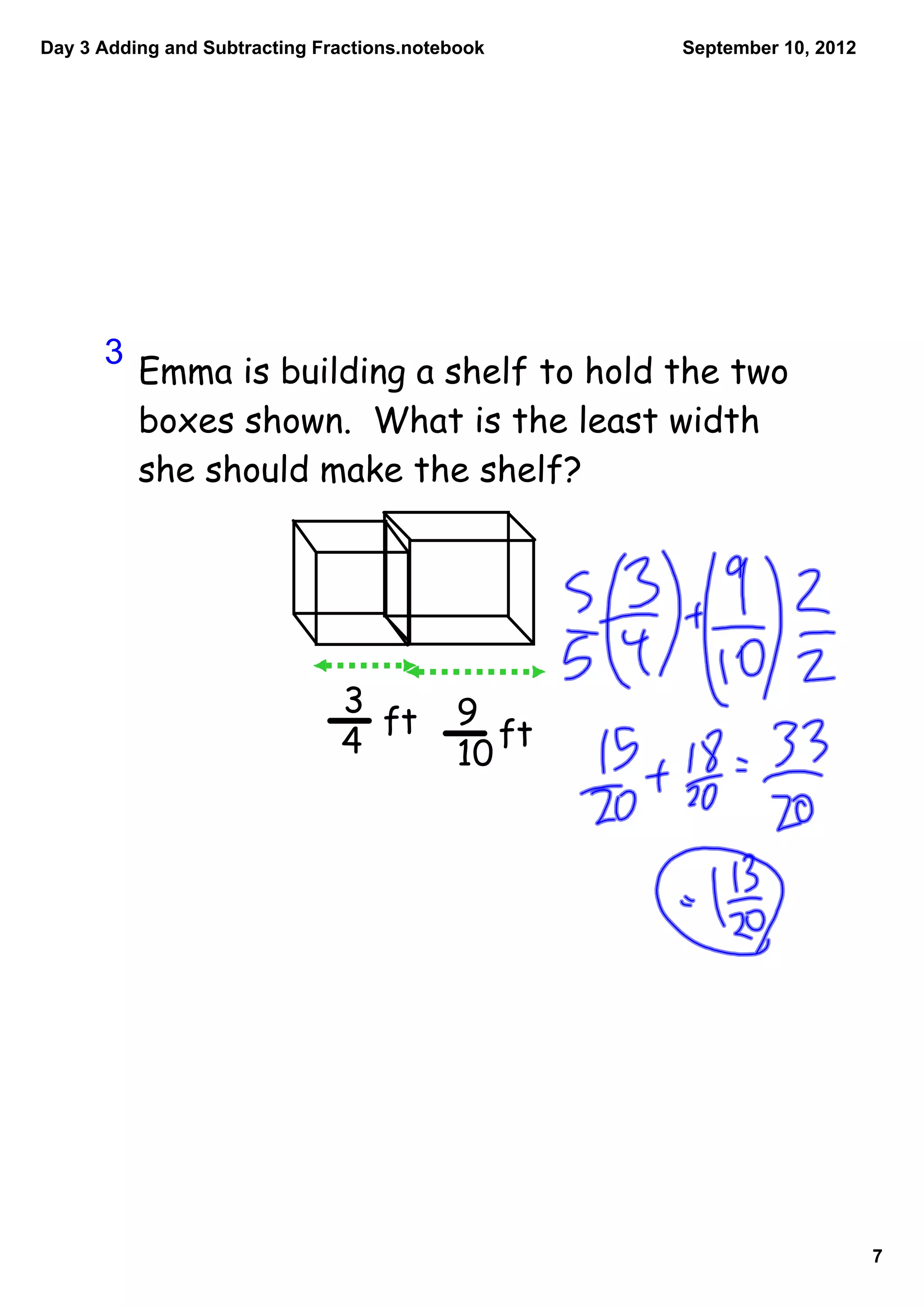 Day 3 adding and subtracting fractions | PDF