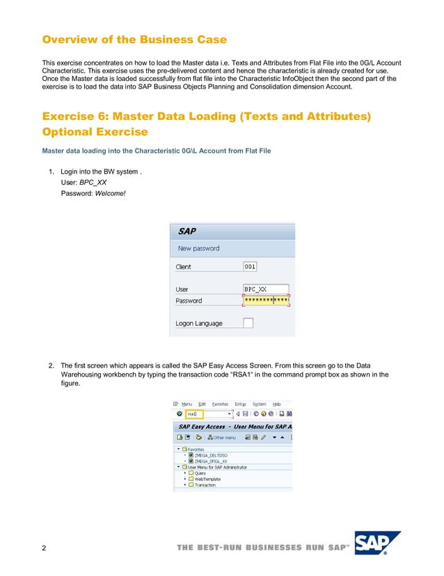 Sap Bpc 101 Nw Master Data Loading Pdf Internet Computing