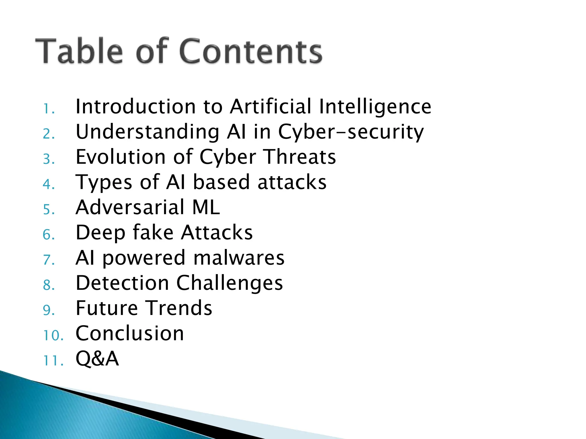 Cybersecurity artificial intelligence presentation | PPTX