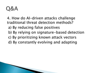 Cybersecurity artificial intelligence presentation | PPTX