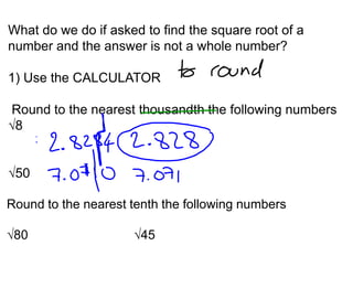 Day 3 finding square roots | PPT