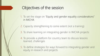 Day 3 gender and equity background sg | PPT