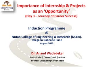 Importance of Internship and Project | PPTX