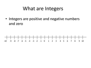 Integers, roots, powers, order of operations | PPTX