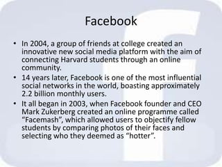 Mass media - facebook | PPTX