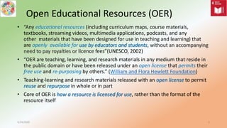 Day 3 OER-enabled Teaching-Learning-Assessment | PPTX | Education industry | Industries