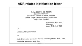 Role of ADR monitoring centre | PDF