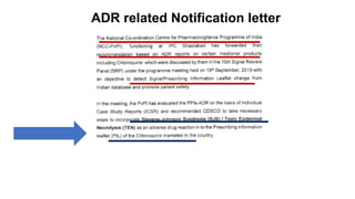 Role of ADR monitoring centre | PDF