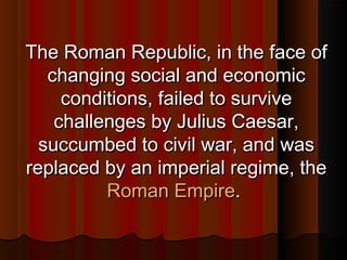 Decline of the Roman Republic | PPT