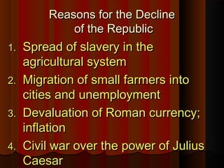 Decline of the Roman Republic | PPT