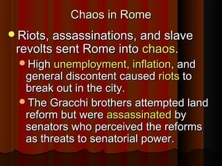 Decline of the Roman Republic | PPT